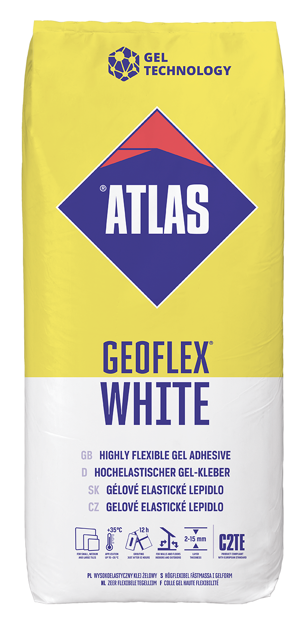 ATLAS GEOFLEX Fliesenkleber Weiß (C2TE) - Terra Baustoffe